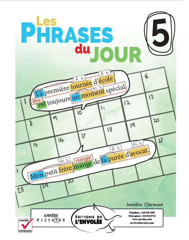 Les phrases du jour - Cahier maison Campus Démosthène | Service Scolaire